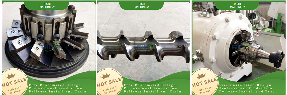 Floating fish feed making device as well as grinder cost