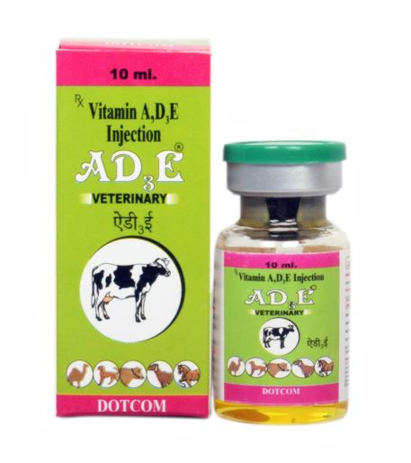 Vet Liquid Injections - Vitamin AD3E Injection by Dotcom Pharma