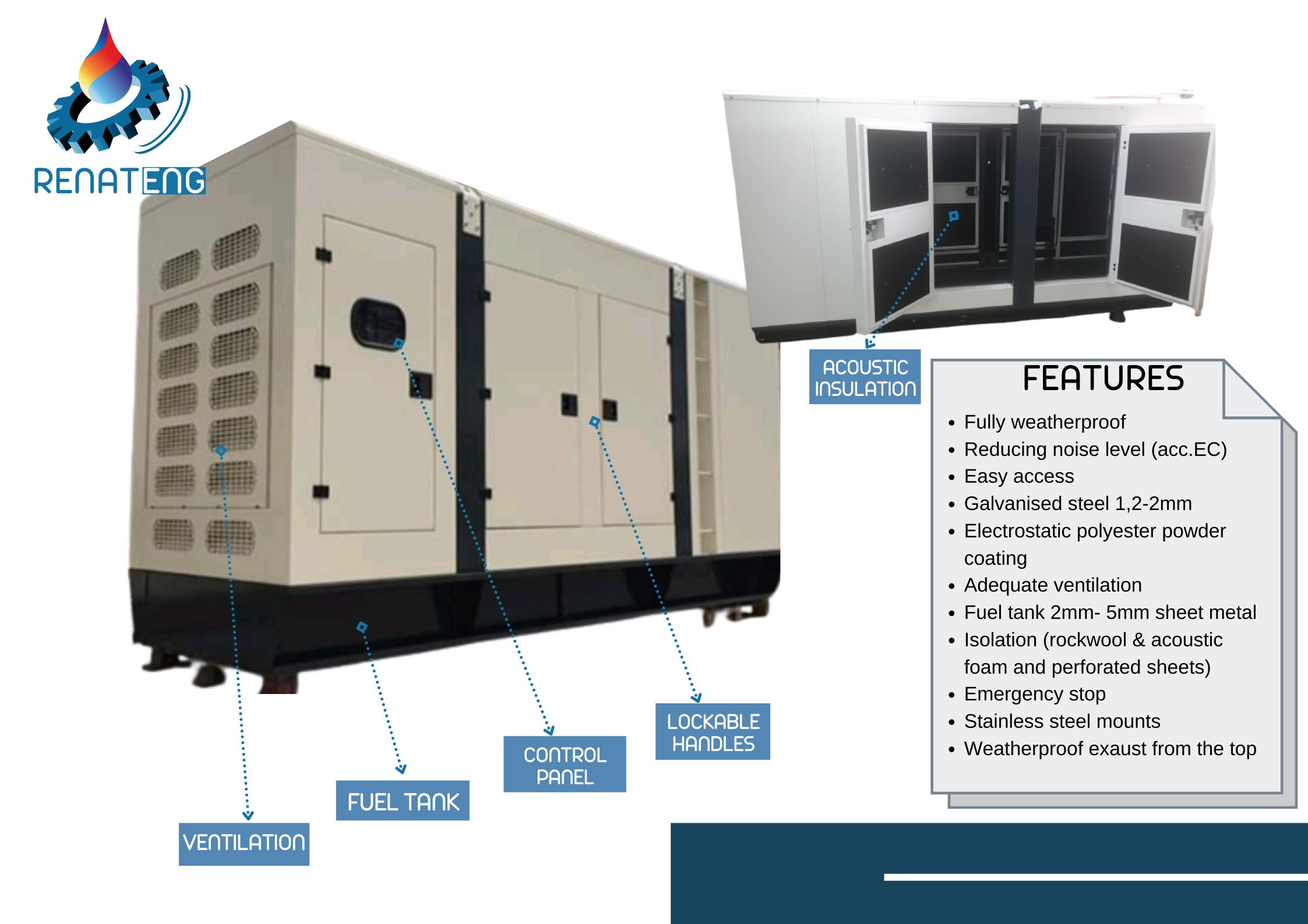 Renateng - 15-1000Kva - Canopy For Generating Set - Genset ...