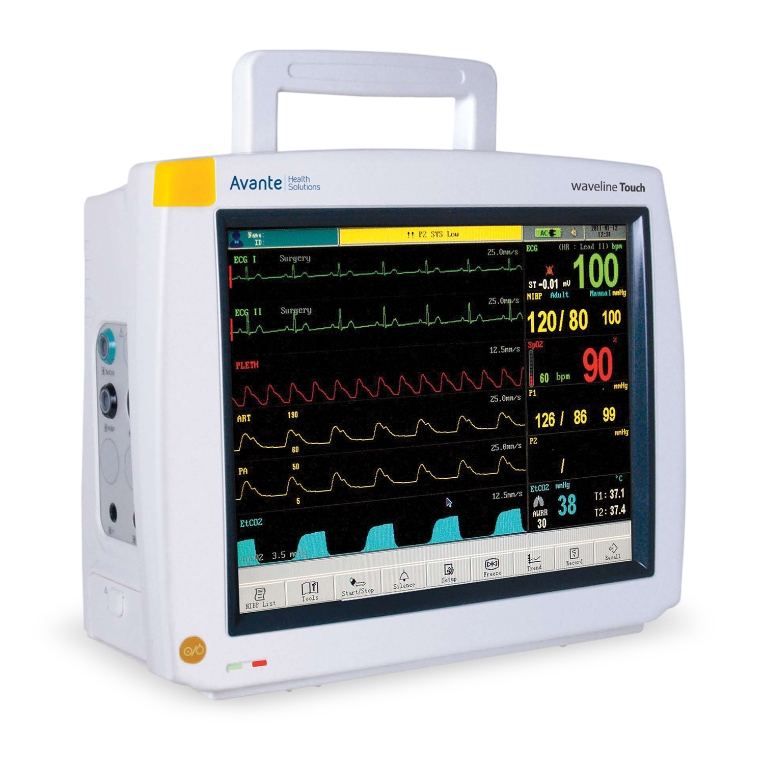 Avante Waveline Touch 66011B2VMRS Vital Signs Veterinary Monitor