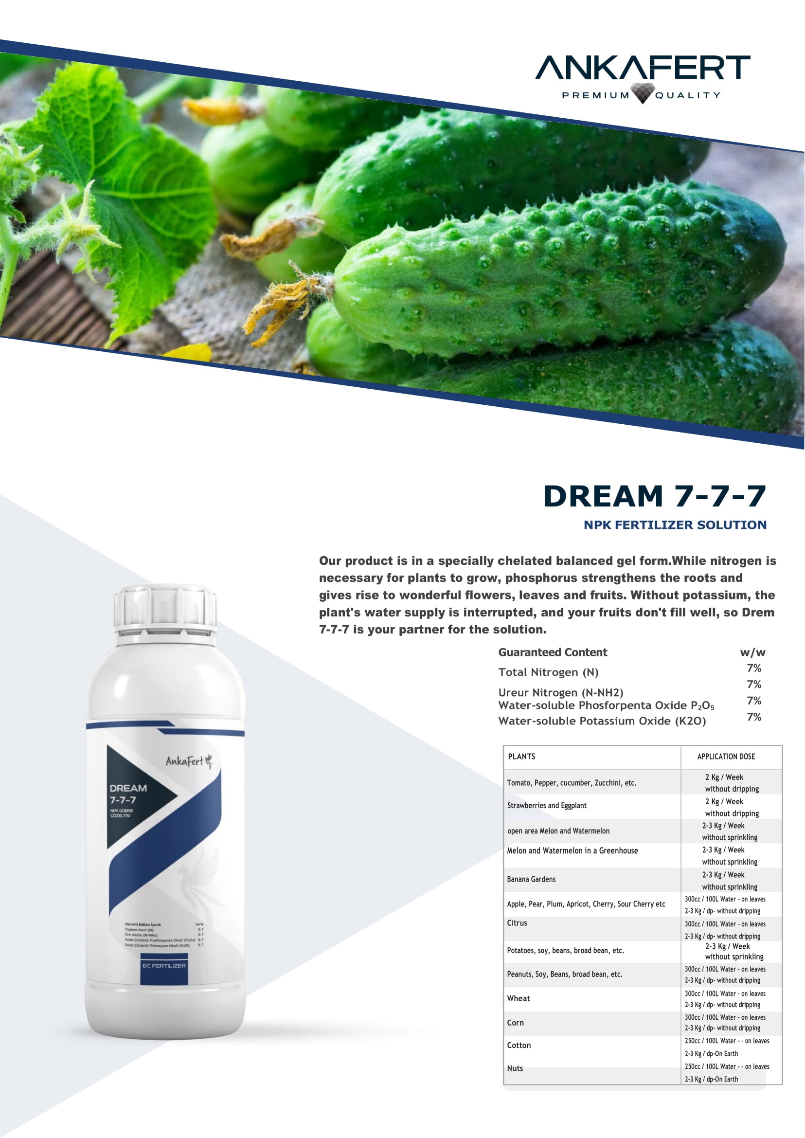 DREAM 7-7-7 - 31010099 - CHEMICAL LIQUID FERTILIZER By ...