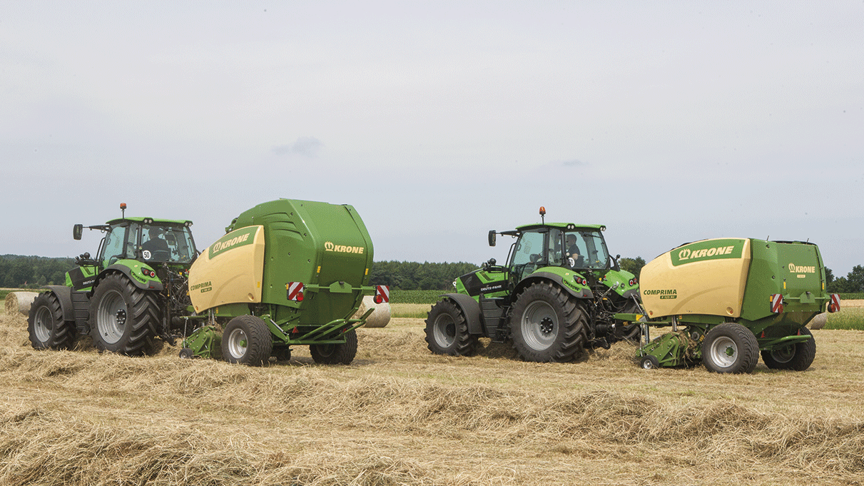 KRONE Comprima Round Balers And Baler Wrapper Combinations
