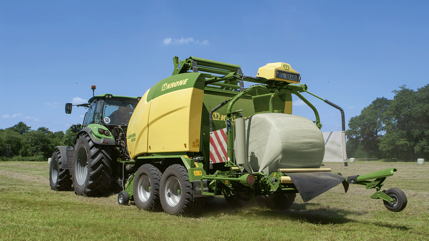 KRONE Comprima Round Balers And Baler Wrapper Combinations