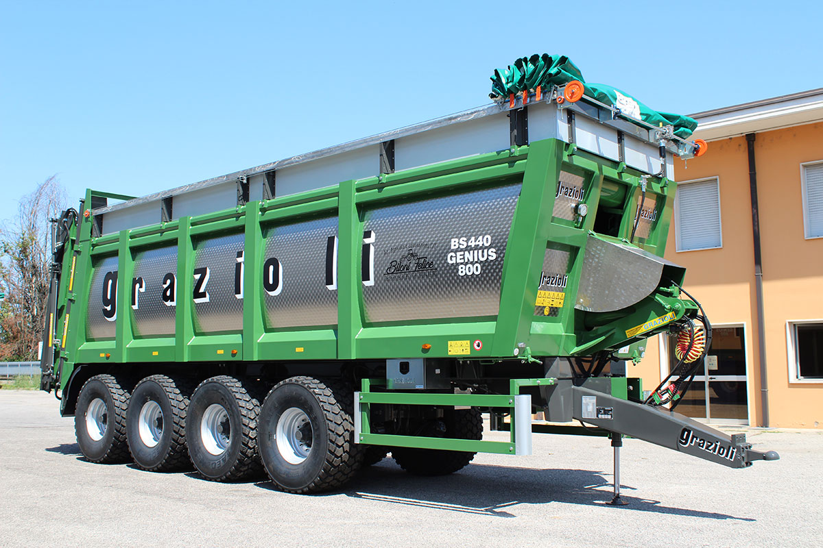 Grazioli GENIUS BS 440/4 Series Manure Spreader Trailers