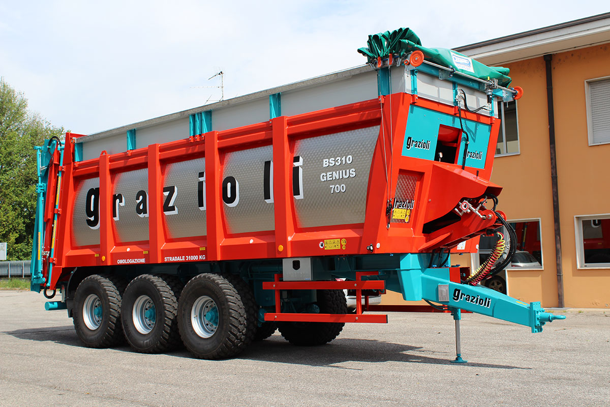Grazioli GENIUS BS 340/3 Series Manure Spreader Trailer