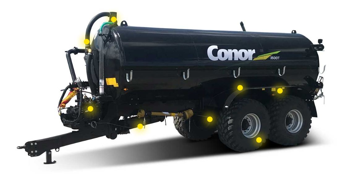 Conor 2100T 2500T 3000T 3500T 4000T 4000TX Tandem Axle Tankers